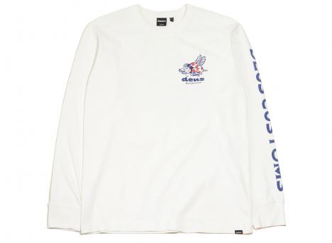 Deus Ex Machina Flying Pigs LS Tee Vintage White