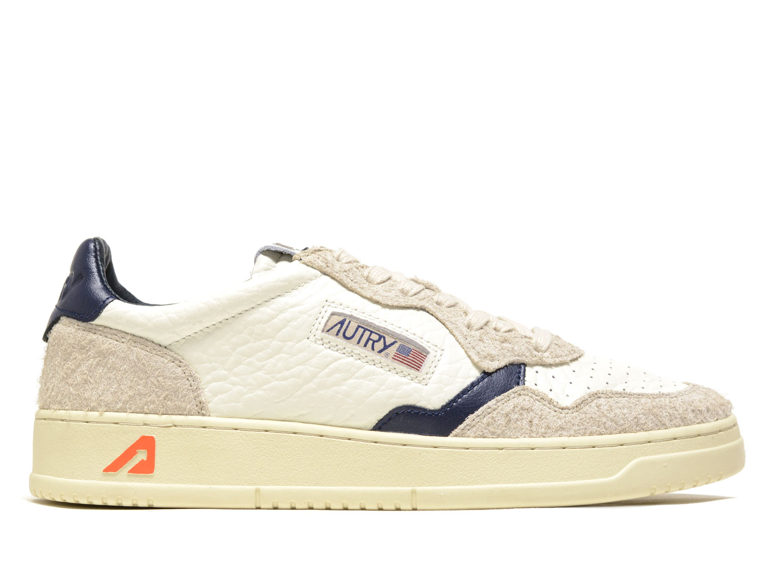 Autry Medalist Low HE02 Hairy Effect Suede White / Sand / Space