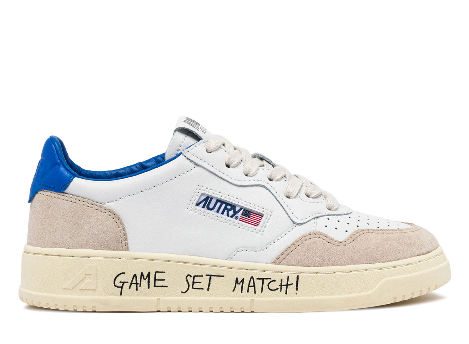 AUTRY MEDALIST LOW MA06 LETTERING WHITE / BLUE