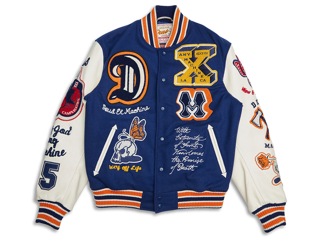 Deus Ex Machina Amanita Varsity Jacket Patriot Blue