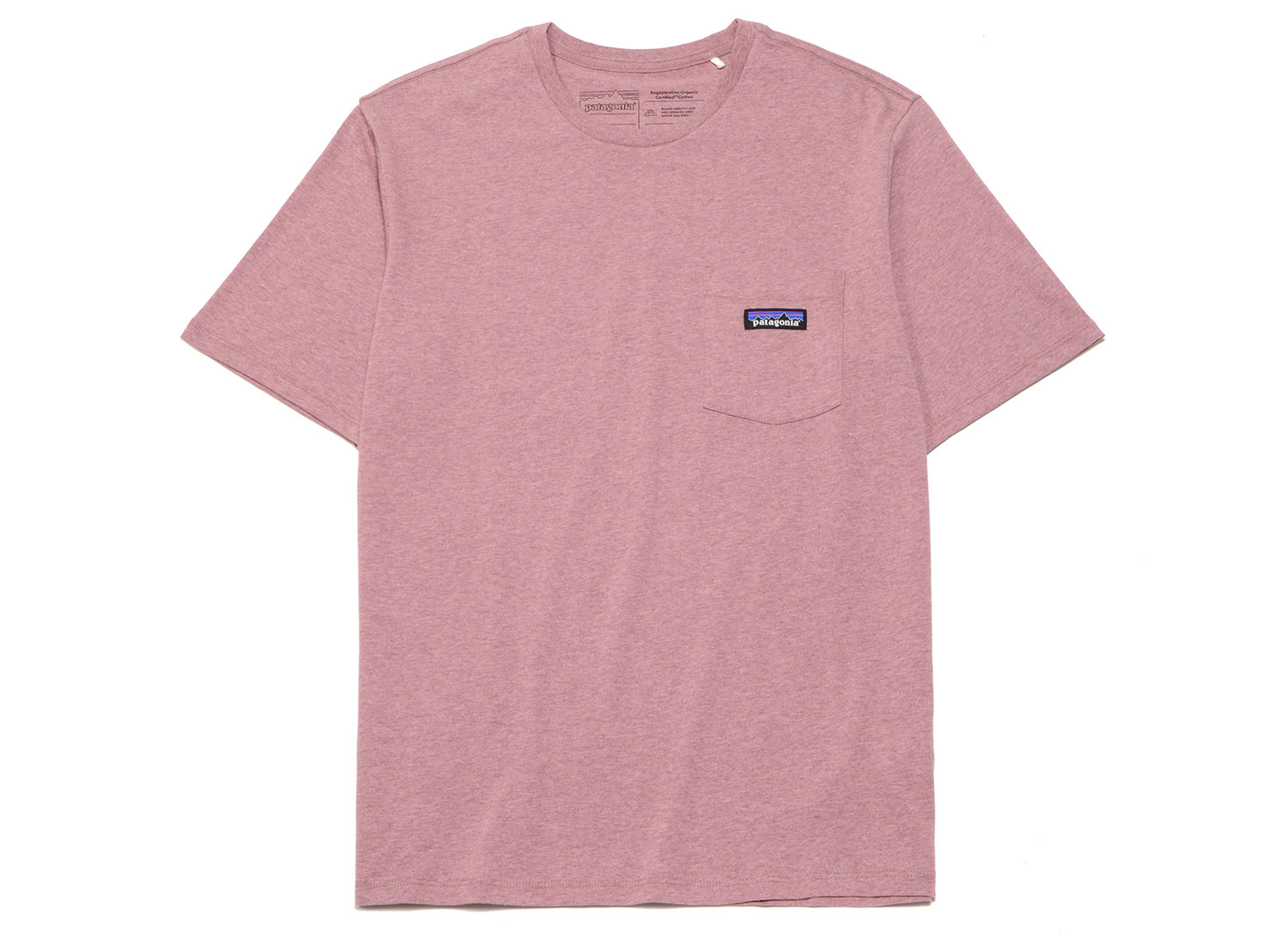 PATAGONIA REGENERATIVE ORGANIC POCKET TEE BIRCH EVENING MAUVE