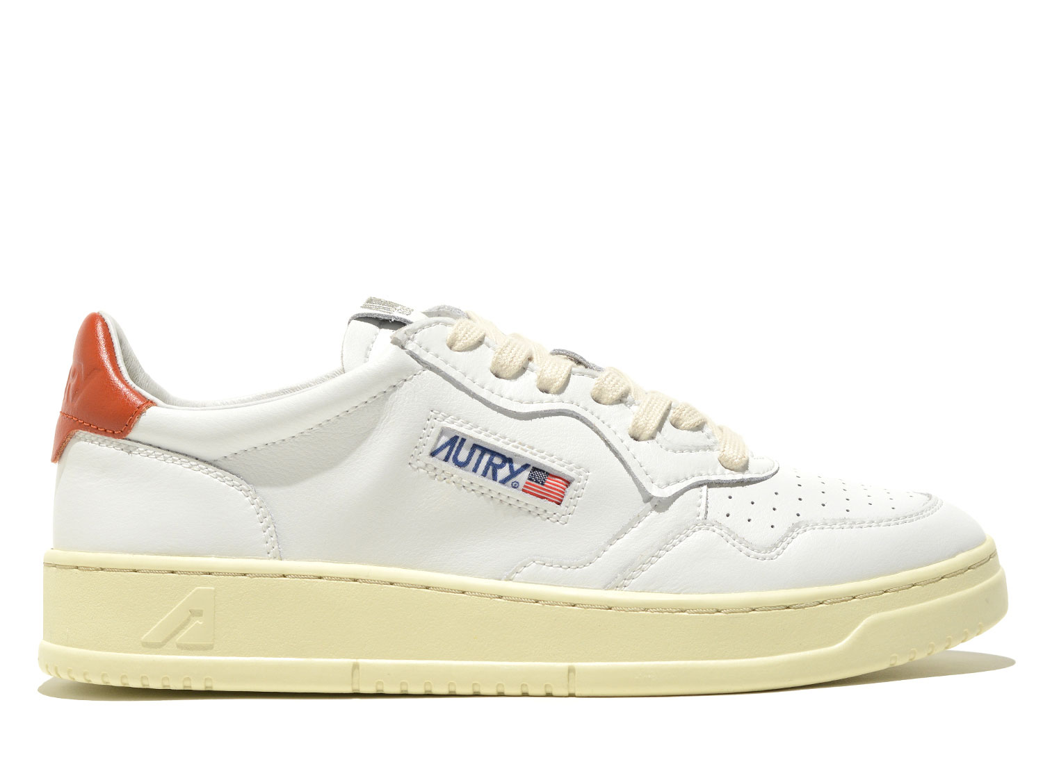 Autry 01 Low LL48 Leather White / Rust