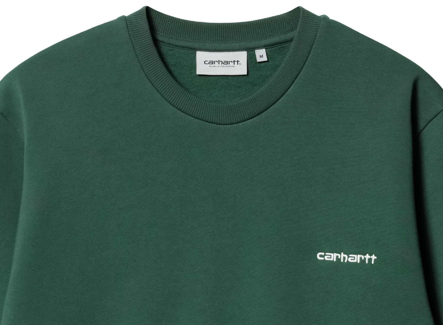 carhartt wip script embroidery sweatshirt treehouse white 75 00 ...