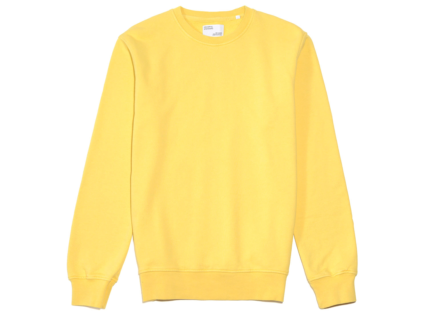 COLORFUL STANDARD CLASSIC ORGANIC CREW LEMON YELLOW