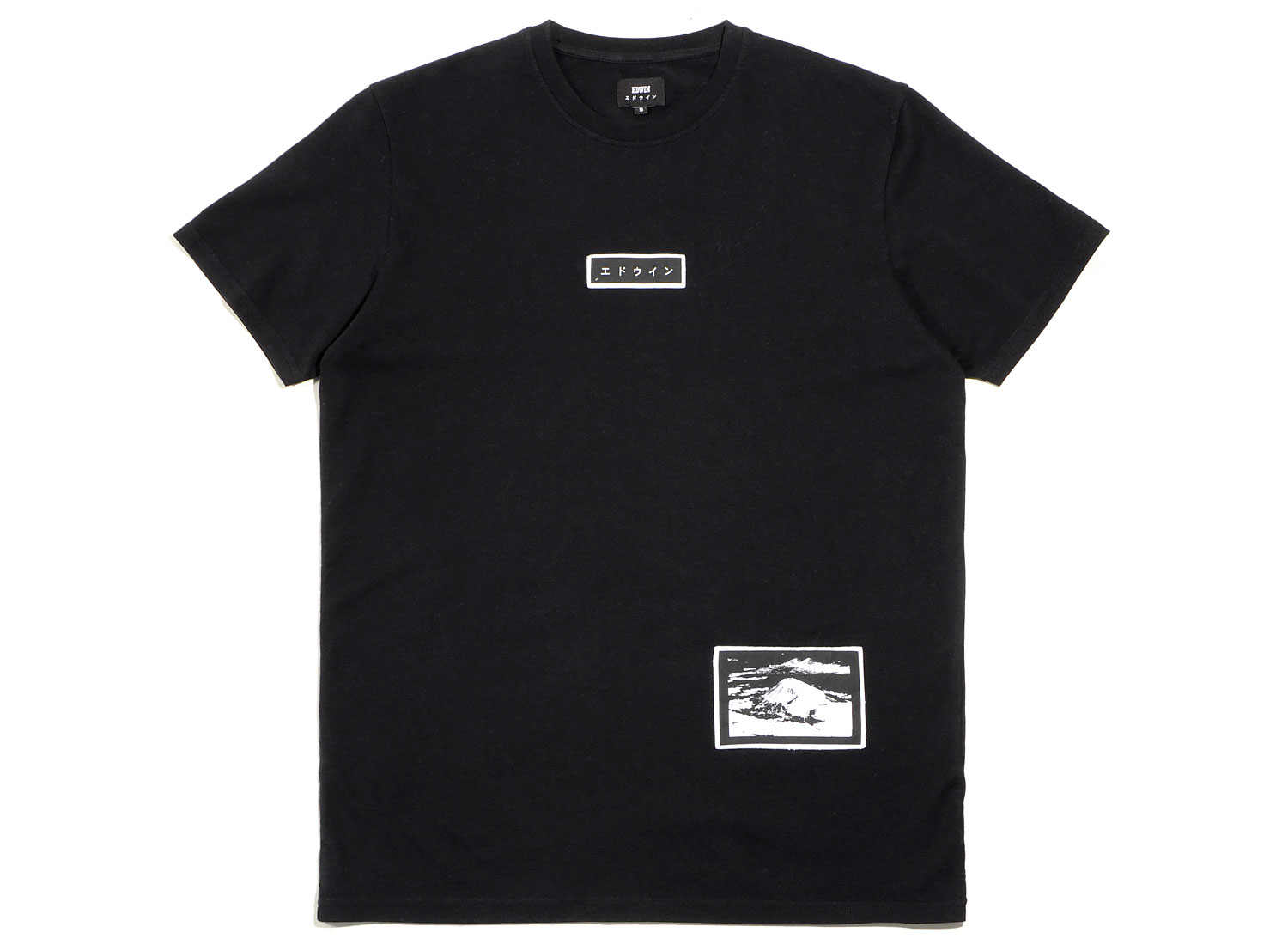 EDWIN KATAKANA FUJI PATCH TSHIRT BLACK
