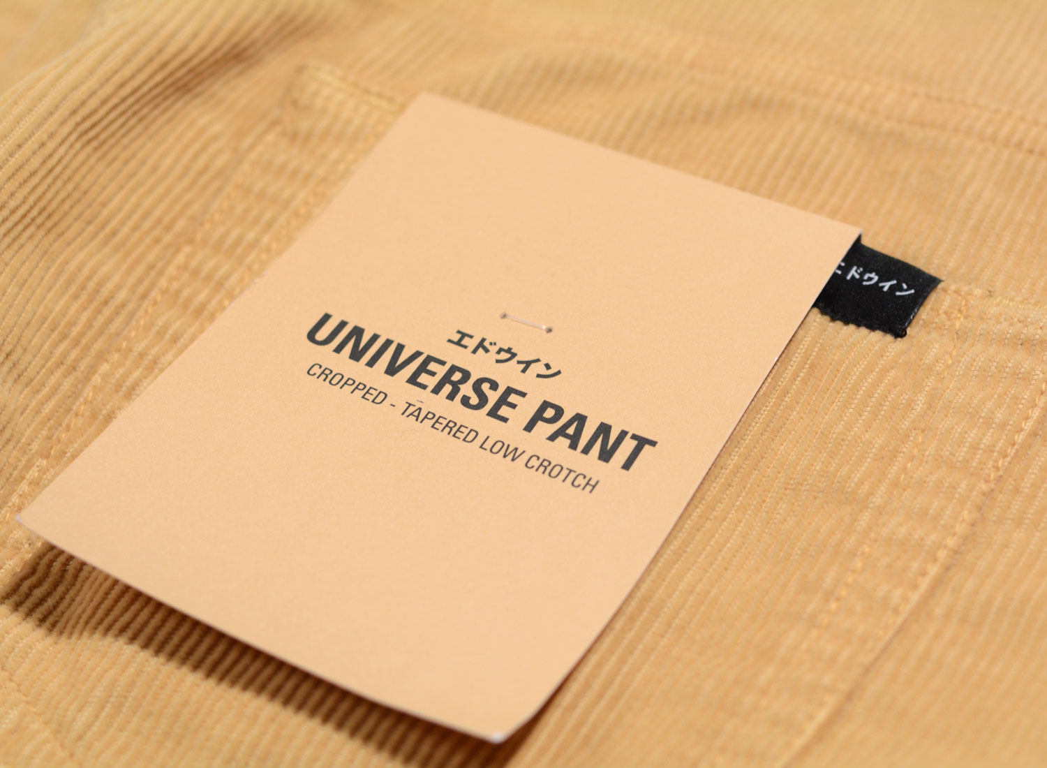 EDWIN UNIVERSE PANT CORDUROY CURRY