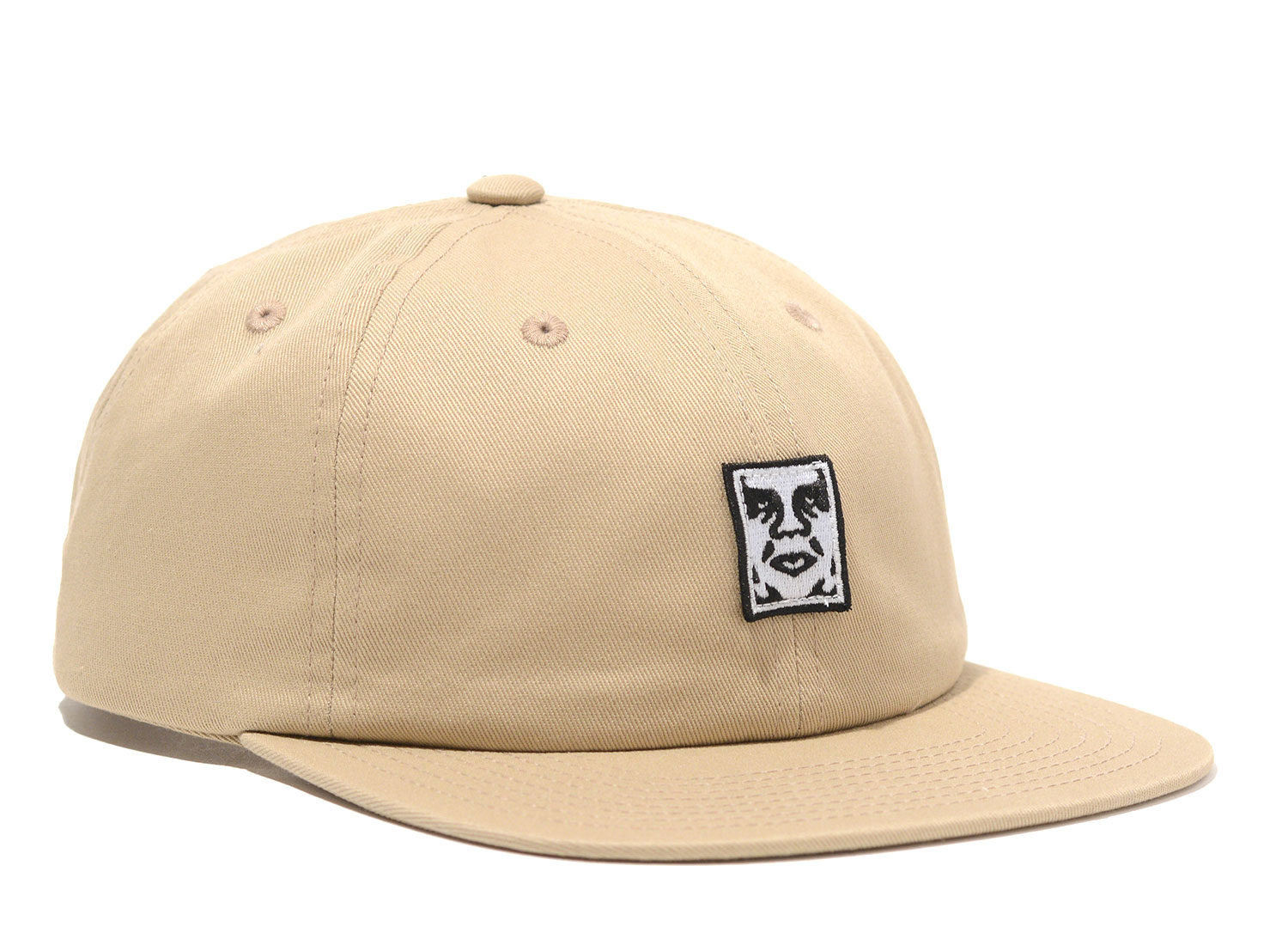 obey icon patch cap khaki