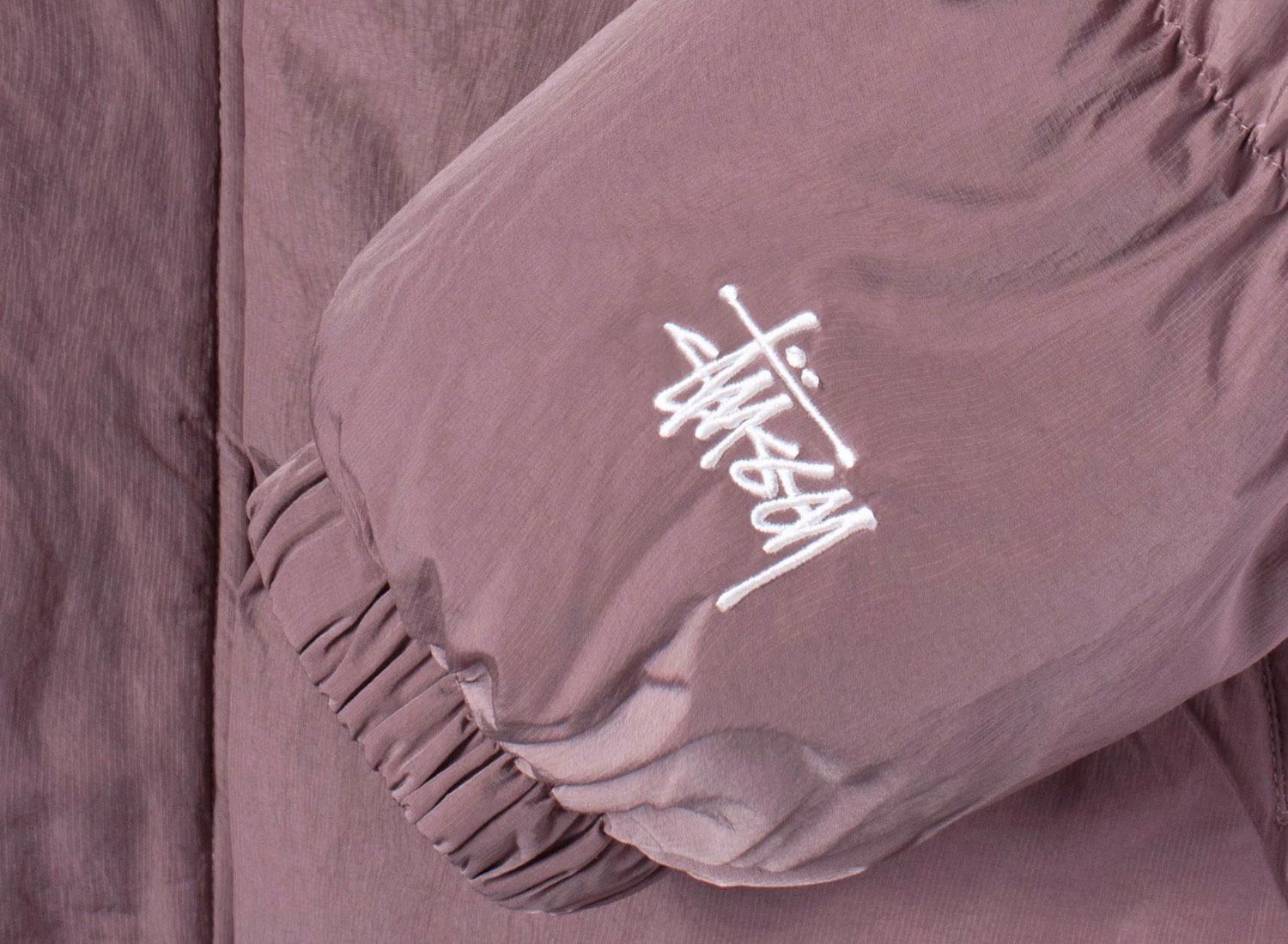 STUSSY RIPSTOP DOWN PUFFER JACKET ROSE