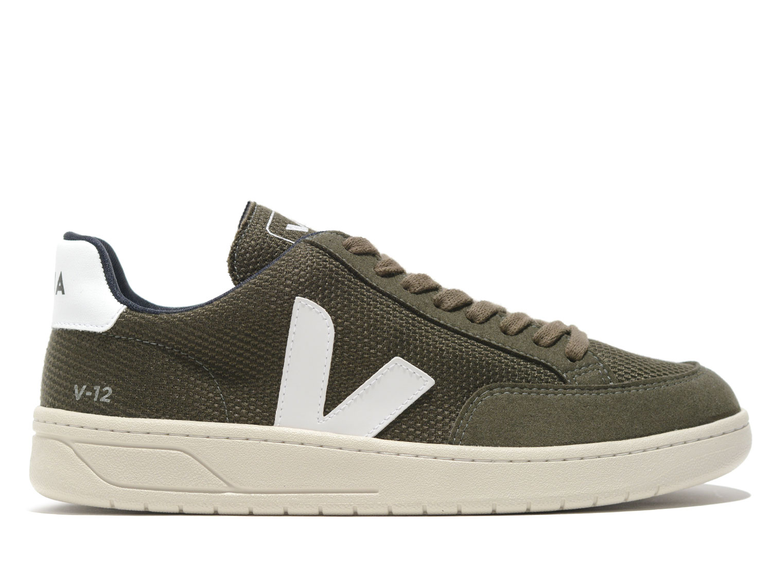 veja v12 b mesh olive white