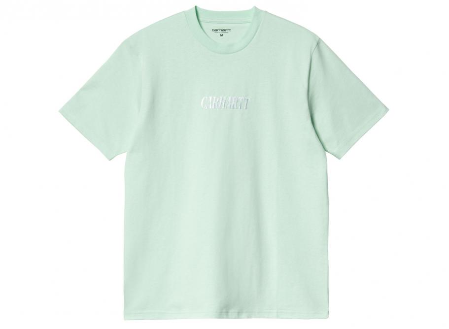 carhartt wip multi star script tshirt pale spearmint